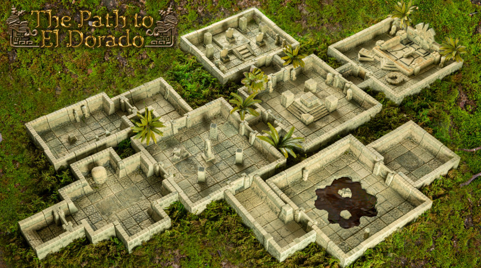 Aztec Dungeons Tiles | Lunesdargent Workshop